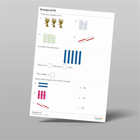 Year 1 Groups Of 10 Varied Fluency Resource Classroom Secrets