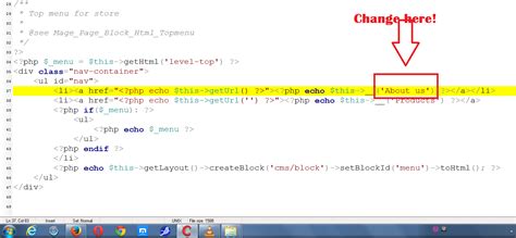 Php Rename Menu Links Magento Stack Overflow