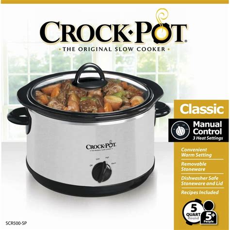 Authentic Guaranteed Crock Pot The Original Slow Cooker 5 Quart
