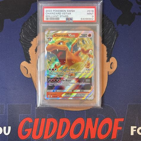 2022 Pokemon Brilliant Stars Charizard VSTAR 018 PSA 9 MINT Values