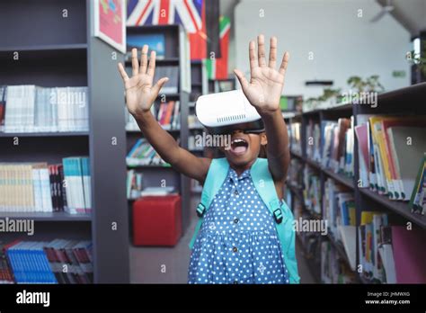 Girl Gesturing And Screaming While Wearing Virtual Reality Simulator In