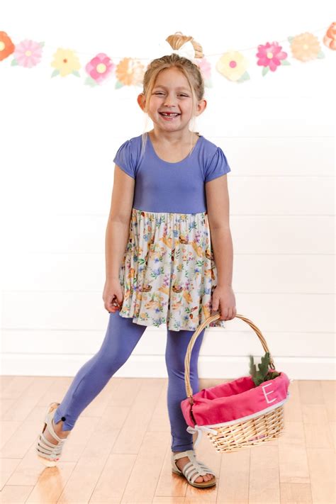 Easter Short Sleeve Empire Tunic Set Twinflower Creations