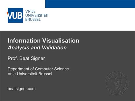 Analysis And Validation Lecture 4 Information Visualisation