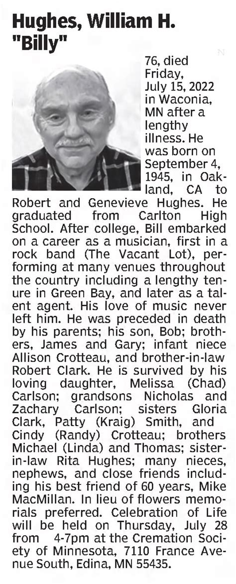 William Hughes Obit