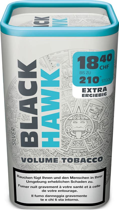 BLACK HAWK SILVER VOLUMENTABAK DOSE Tabakoutlet Ch