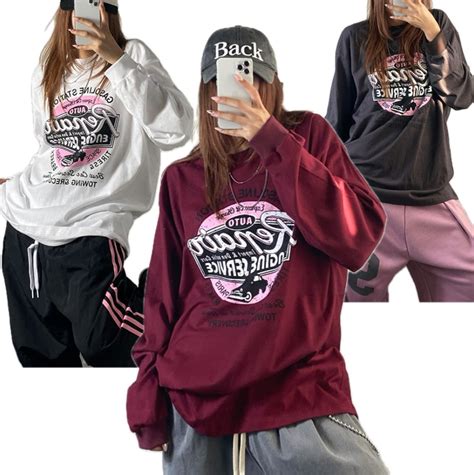 자체제작 빈티지 레이싱 힙합 걸스 긴팔쭉티 댄스복 무대의상 댄스 단체복 츄리닝 트레이닝 방송댄스 걸스힙합 Y2k 에이블리