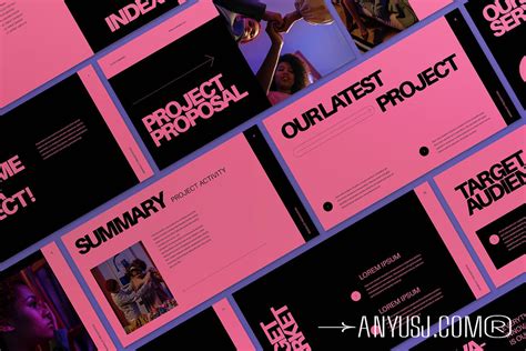 20页粉色现代极简商业项目业务说明设计展示ppt幻灯片演示文稿模板pink Swiss Project Proposal Presentation 安鱼设计资源丨优质平面设计资源共享站