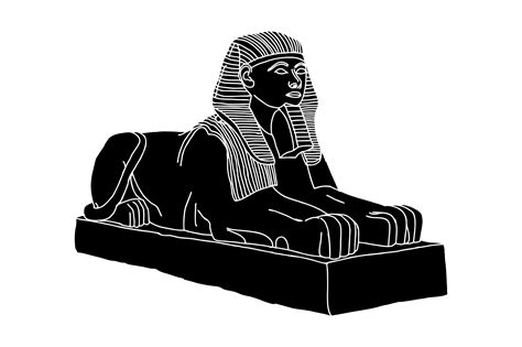 Egyptian Sphinx Silhouette Vector Graphic By Arief Sapta Adjie Ii