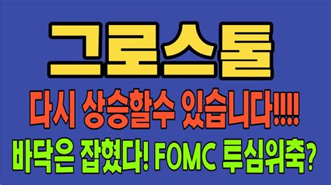 그로스톨 그로스톨코인 전망 김치코인 코인전망 비트코인 이더리움 도지코인 Youtube