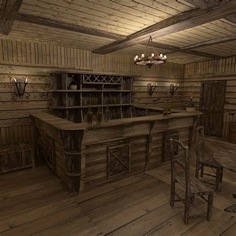 3d Interior Pub Model