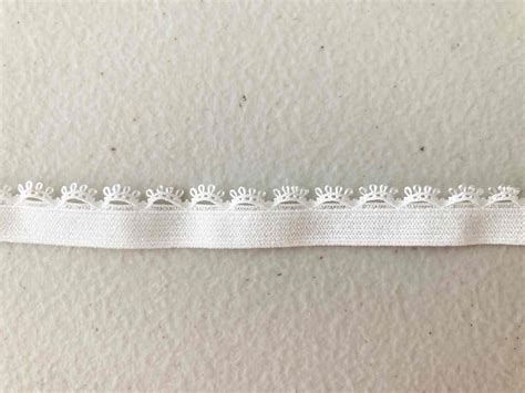 Plush Back Picot Edge Elastic Black White And Ivory Sew Projects