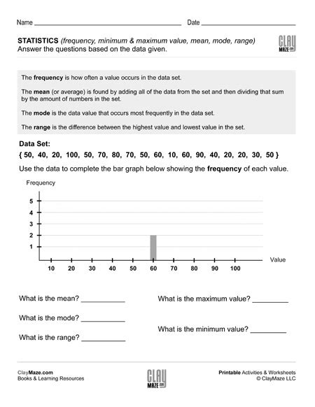 General Statistics Worksheet C Homeschool Books Math