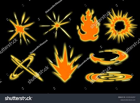 Game Effect Set Vector Comic Explosion Stock Vector Royalty Free 2229526297 Shutterstock