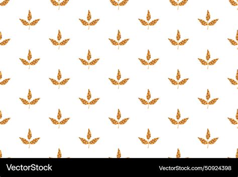 Pattern Design With Leaf Motif Royalty Free Vector Image