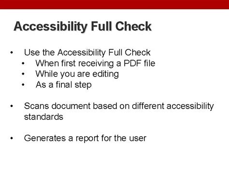 Accessible Pdf Creation Using Adobe Acrobat Professional 11