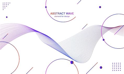 Elemento de onda colorido abstracto para el diseño Vector Premium