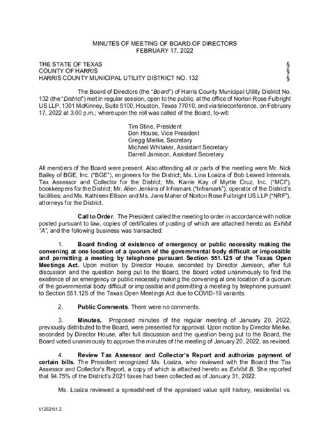 Fillable Online Transparencyharris County Municipal Utility District No