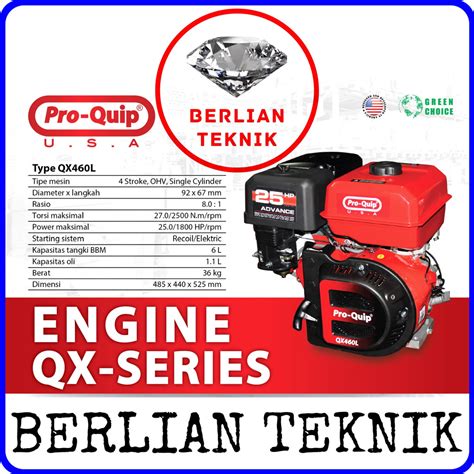 Jual Mesin Penggerak Bensin Engine Gasoline Proquip Qx 390 16 Hp