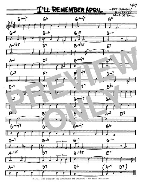Ill Remember April Sheet Music Direct