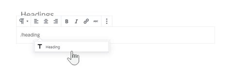 Heading Block Support