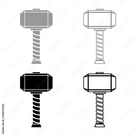 Vetor De Thors Hammer Thor Mjolnir Viking Scandinavian Mythology