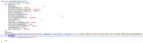 cannot create emailservicesfunction object · issue 821 · jsforce