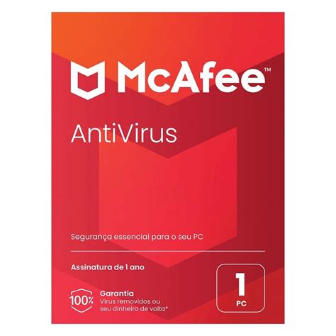 McAfee Antivírus 1 PC Digital para download
