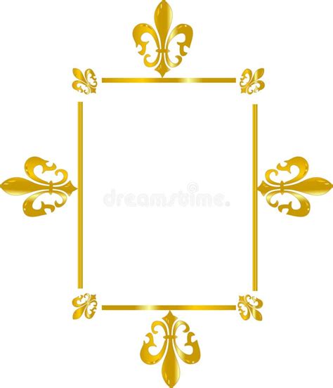 Fleur De Lis Frame Stock Vector Illustration Of Fleurdelis 10394027