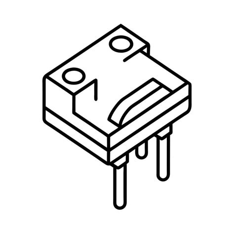Silicon Controlled Rectifier Scr Line Art Sketch 67671580 Vector Art At