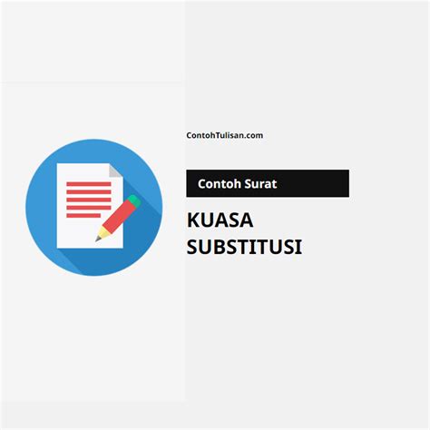 Contoh Surat Kuasa Substitusi