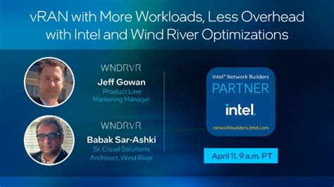 Vran With More Workloads Less Overhead With Intel And Wind River Optimizations Intel