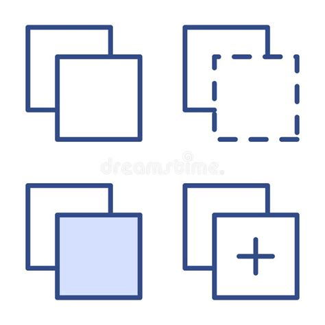 Copy Paste System Icon Set Vector Isolated Stock Illustration Illustration Of Line Page