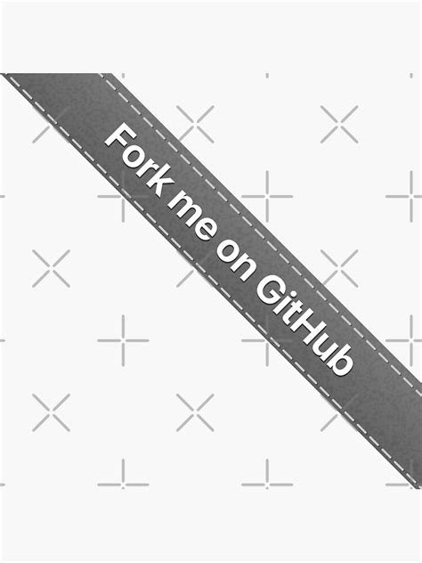 Fork Me On Github Ribbon Gray Sticker For Sale By Kentliau Redbubble