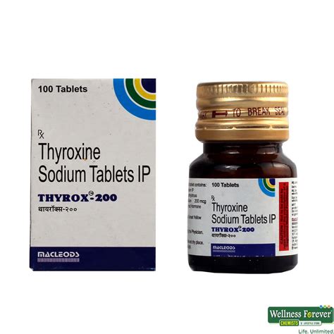 Buy Thyrox 200mcg 100 Tablets Online At Best Prices Wellness Forever