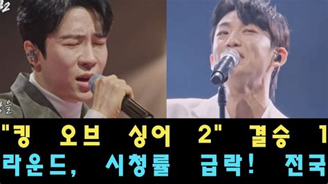 킹 오브 싱어 2 결승 1라운드 시청률 급락 전국 투어 콘서트 전망 불투명 에녹의 ‘대전역 블루스 1위 차지 신승태의 ‘에비던스 대박 예고 Youtube