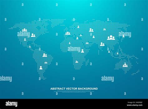 Global Network Connection Concept Social Media Abstract Background Internet Communication Big