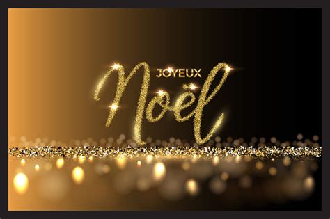 프랑스어 크리스마스 럭셔리 디자인 서식 파일입니다 벡터 Joyeux 노엘 텍스트 황금 반짝 반짝 럭셔리 배경에 고립의 만든 12