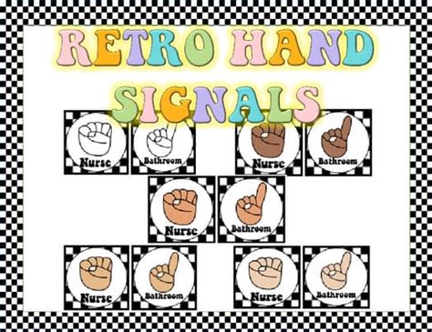 Checkered Class Class Management Hand Signals By Ms Cs Special Creations