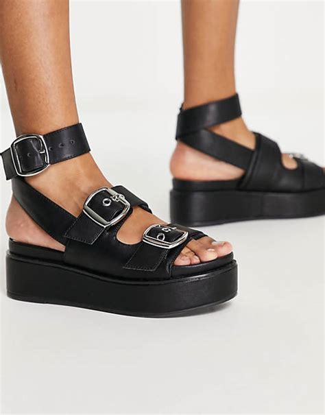 Asos Design Thistle Sandali A Pianta Larga Con Suola Spessa