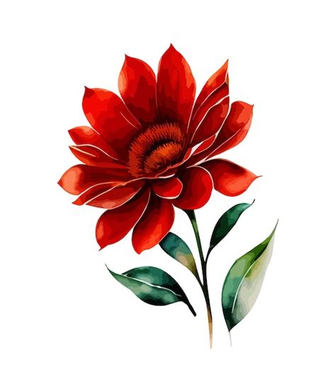 Acuarela Vintage Ramo Floral Acuarela Flor Y Hoja Vector Premium