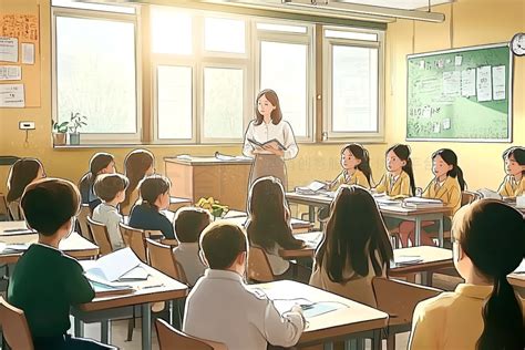 老师ai数字艺术 老师卡通简约风课堂场景老师学生互动教学插画 Ai插画免费下载 Png格式 4032像素 编号71770873 千图网