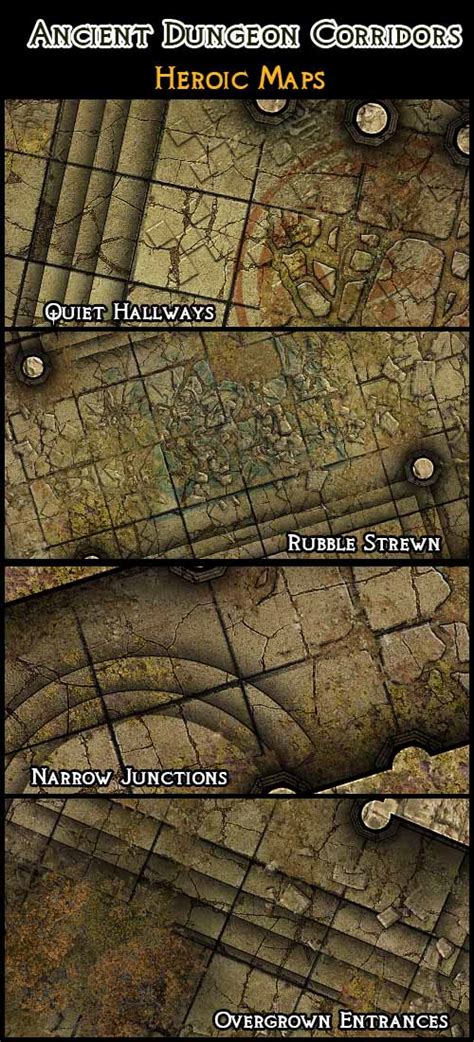 Heroic Maps Modular Kit Ancient Dungeon Corridors Heroic Maps