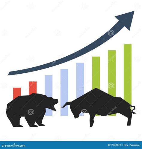 Bullish And Bearish Symbols Stock Vector Illustration Of Bear Sell