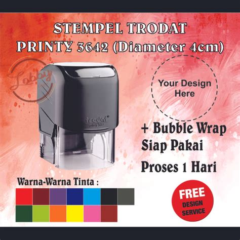 Jual Stempel Praktis Bulat Trodat 3642 D 4cm Stempel Notaris Kota