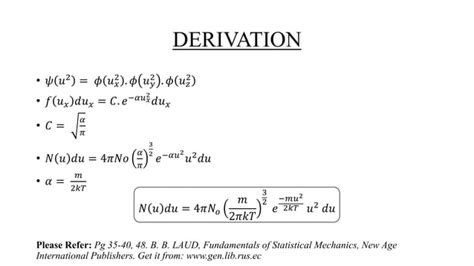 Maxwell Boltzmann Velocity Distribution PPTX