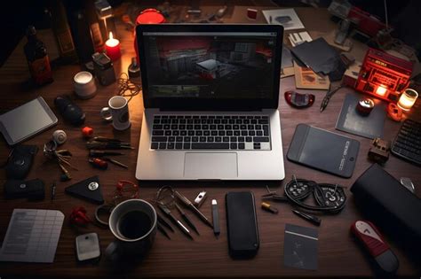 Les Outils Des Hackers Sur Un Ordinateur Portable De Bureau Usb Cryptés