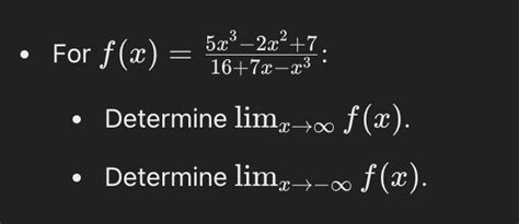 For F X 5 X3 2 X2 716 7 X X3 Determine X F X StudyX