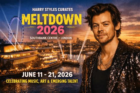 Harry Styles To Curate Meltdown Festival At Londons Southbank Centre