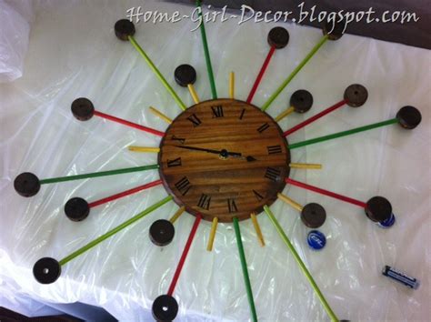Home Girl Decor Starburst Tinkertoy Clock
