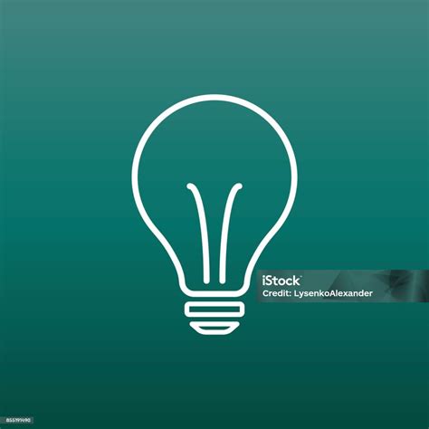 할로겐 전구 아이콘입니다 라이트 전구 기호입니다 전기 및 아이디어 기호입니다 녹색 배경에 선 아이콘입니다 평면 벡터 일러스트입니다 0명에 대한 스톡 벡터 아트 및 기타